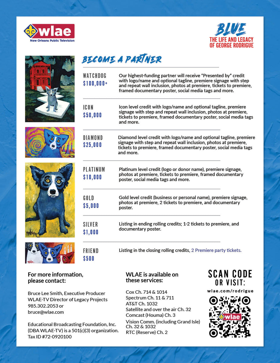 Blue: The Life and Legacy of George Rodrigue – Shop WLAE