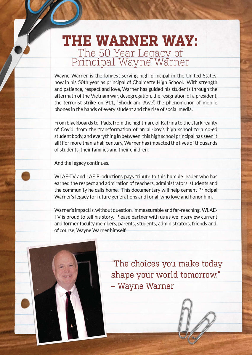 The Warner Way: The 50 Year Legacy of Principal Wayne Warner – Shop WLAE